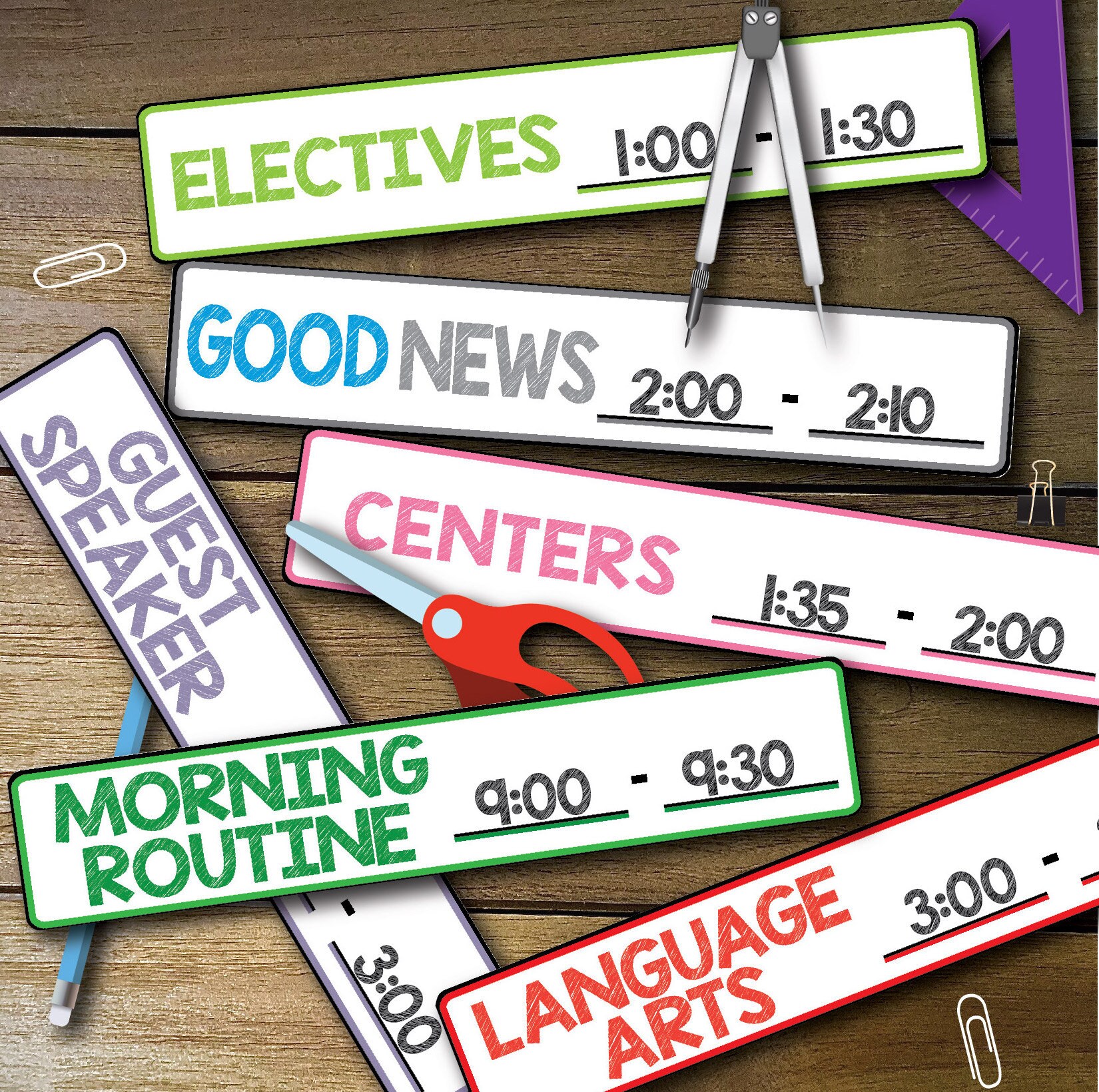 Daily Schedule Cards, Editable Daily Schedule for Kids, Classroom ...