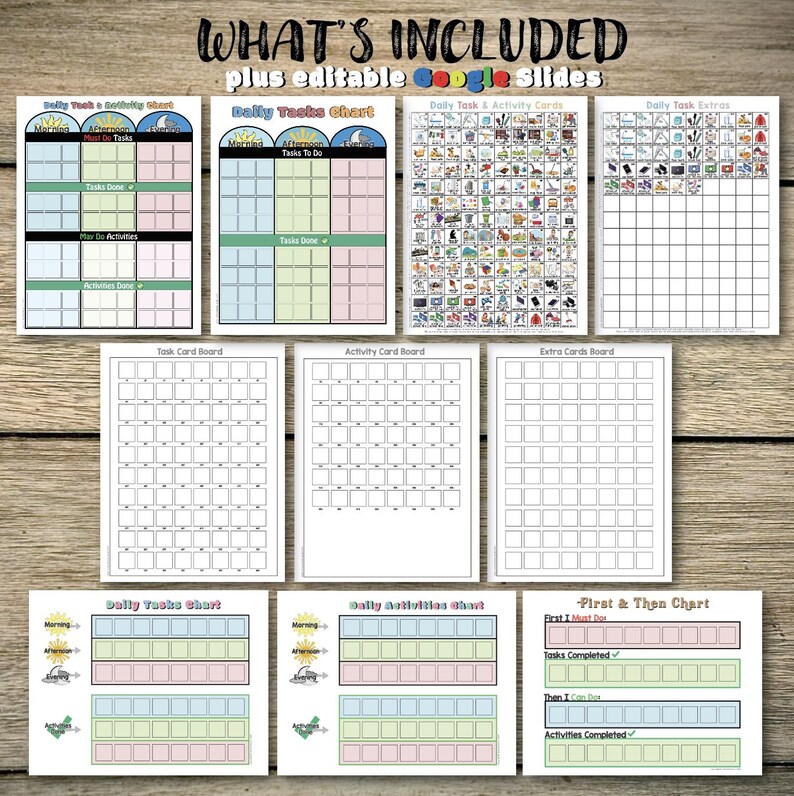Kids Visual Schedule: Daily Routine Chart With Task Cards (digital ...