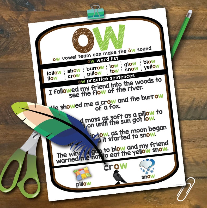 Vowel Team Bundle, Vowel Reading Posters, Vowel Word Wall, Color Coded ...