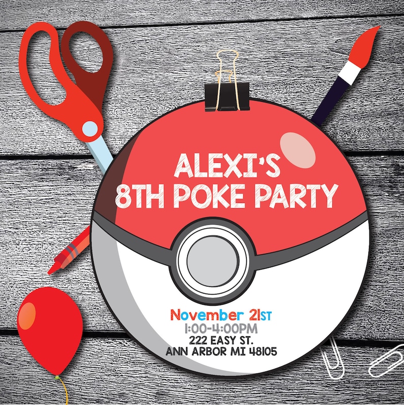 Pokeball Name Tags With Editable Templates, Pokemon Party, Pokemon ...