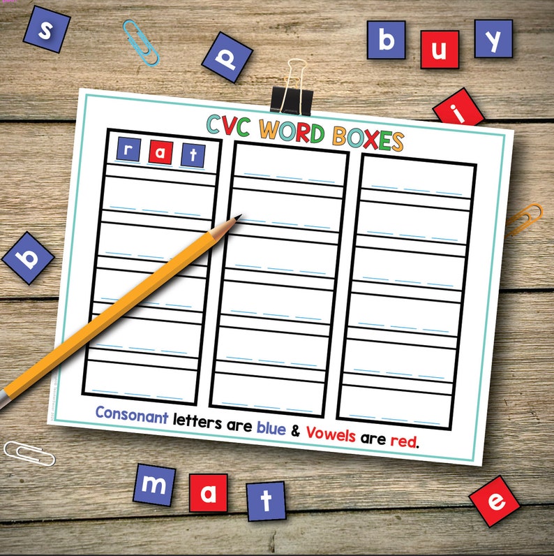 CVC Phonics Wheels for Kindergarten and Homeschool Reading Games ...