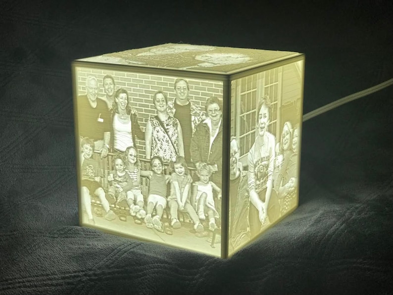 Custom 4 Photo Light Box 3D Printed Lithophane Lamp | Etsy