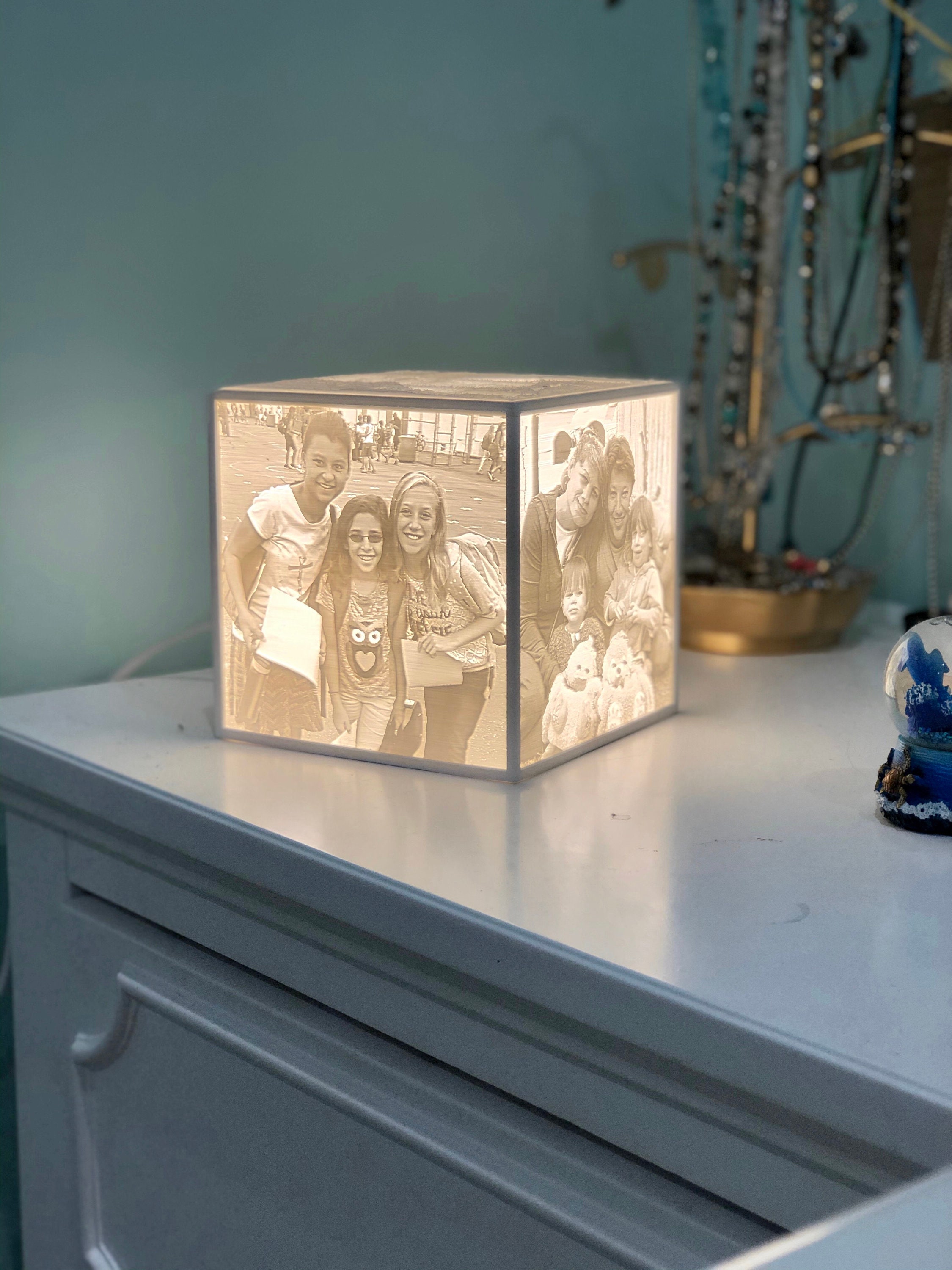 Custom 4 Photo Light Box 3D Printed Lithophane Lamp | Etsy
