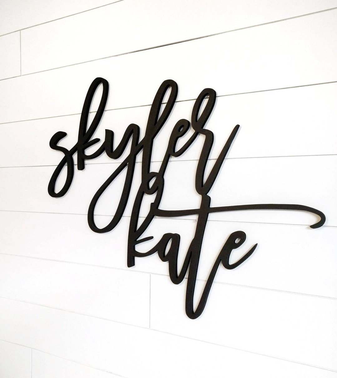 Freestanding Double Name Sign First and Middle Name Sign Nursery Name ...