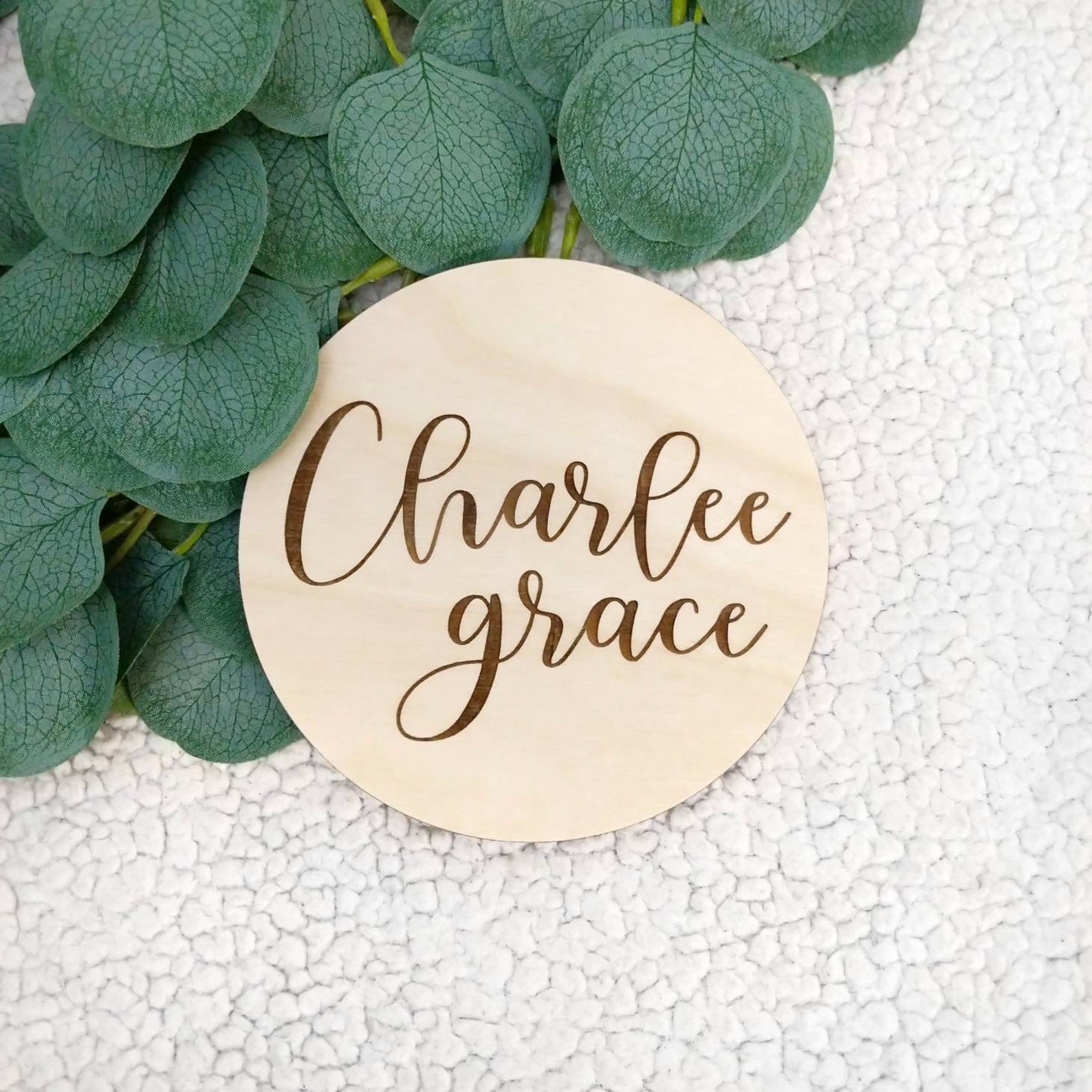 Wooden Engraved Name Sign | Name Announcement Sign | Nursery Name Sign ...