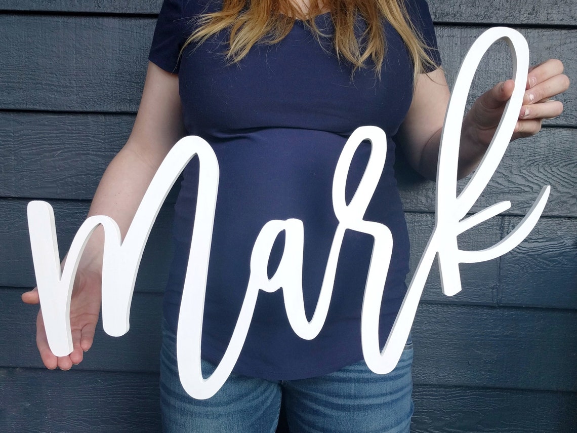 Wooden Name Sign Freestanding Name Cut Out Personalized - Etsy