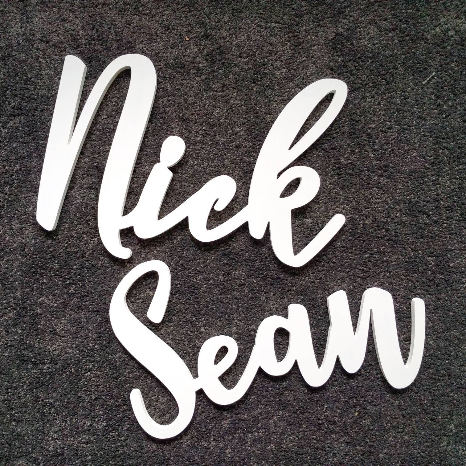 Wooden Name Sign Freestanding Name Cut Out Personalized - Etsy