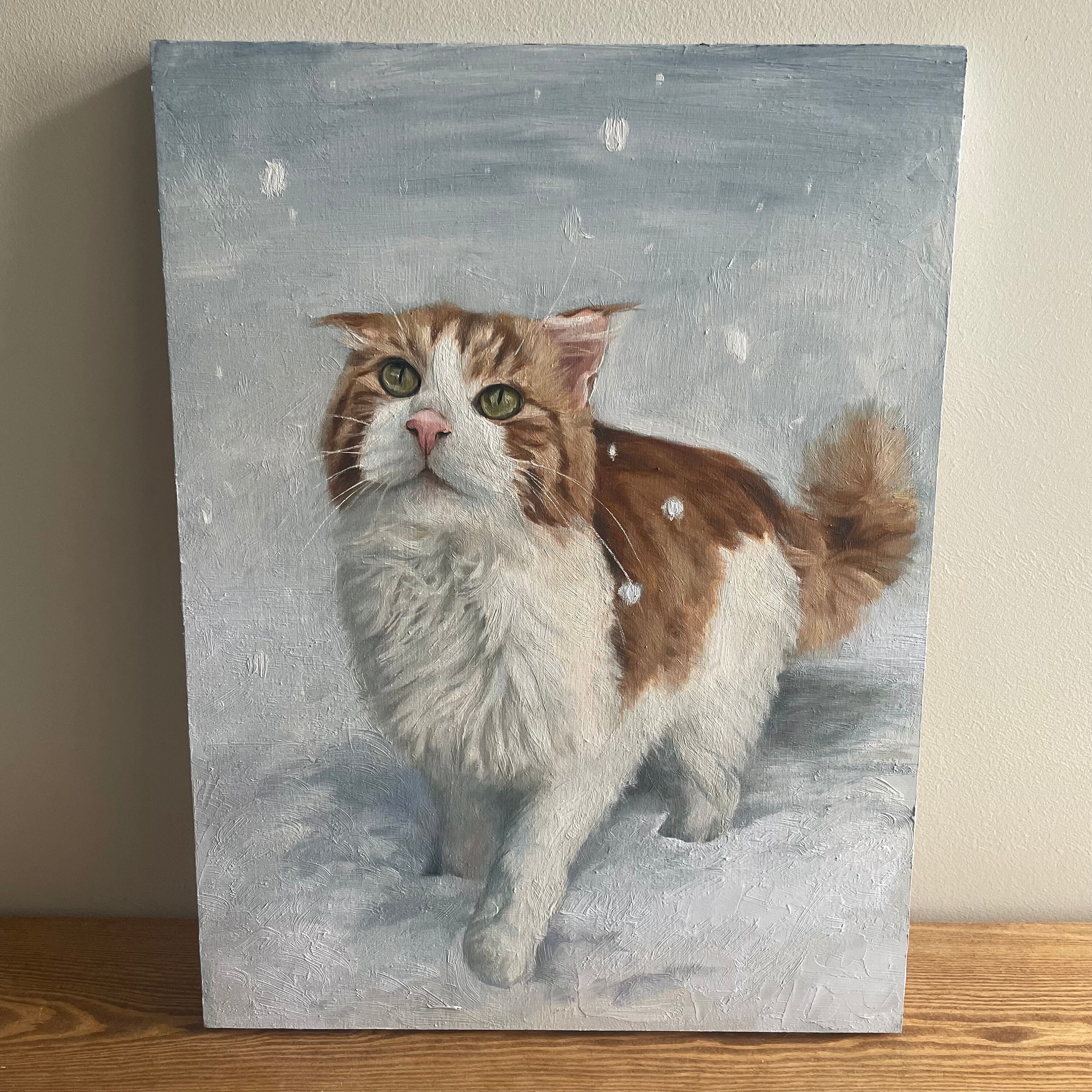 Custom Pet Portrait | Oil Painting on Wooden Panel | Cat Portrait | Dog ...