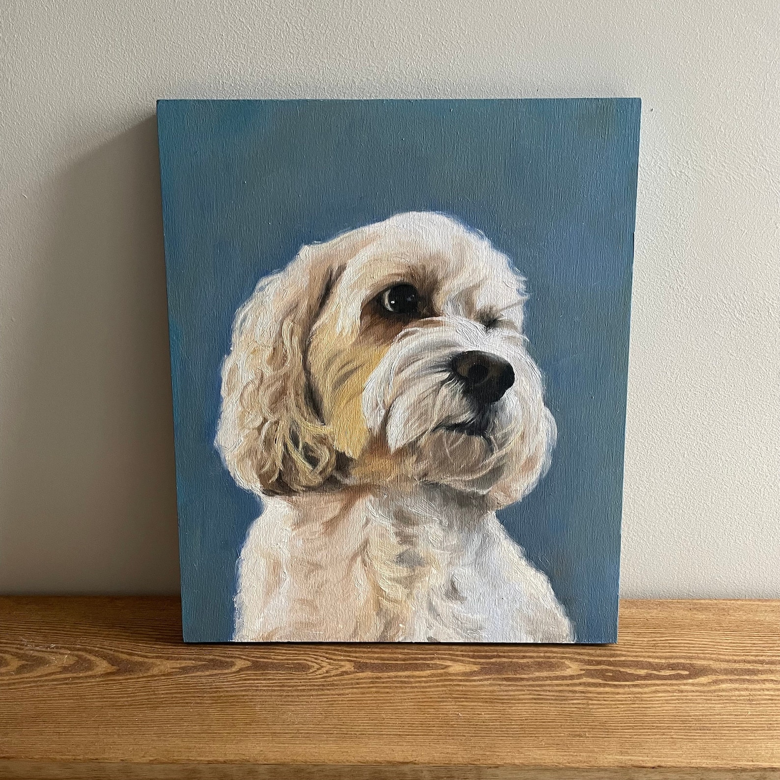 Custom Pet Portrait | Oil Painting on Wooden Panel | Cat Portrait | Dog ...