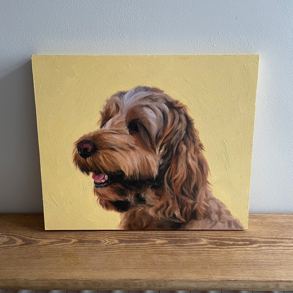 Custom Pet Portrait | Oil Painting on Wooden Panel | Cat Portrait | Dog ...
