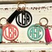 Monogram Keychain Monogram Keychains Monogram Key Chain - Etsy