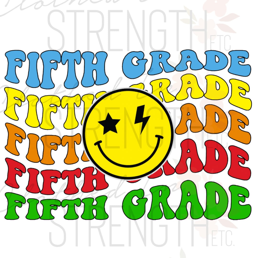 Primary Fifth Grade PNG / Instant Download / Back to School - Etsy