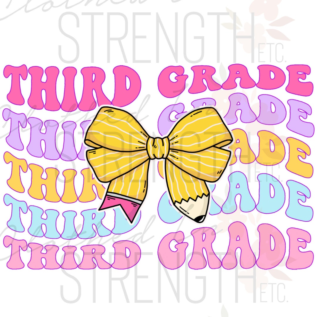 Pastel Third Grade PNG / Instant Download / Back to School / Teacher - Etsy