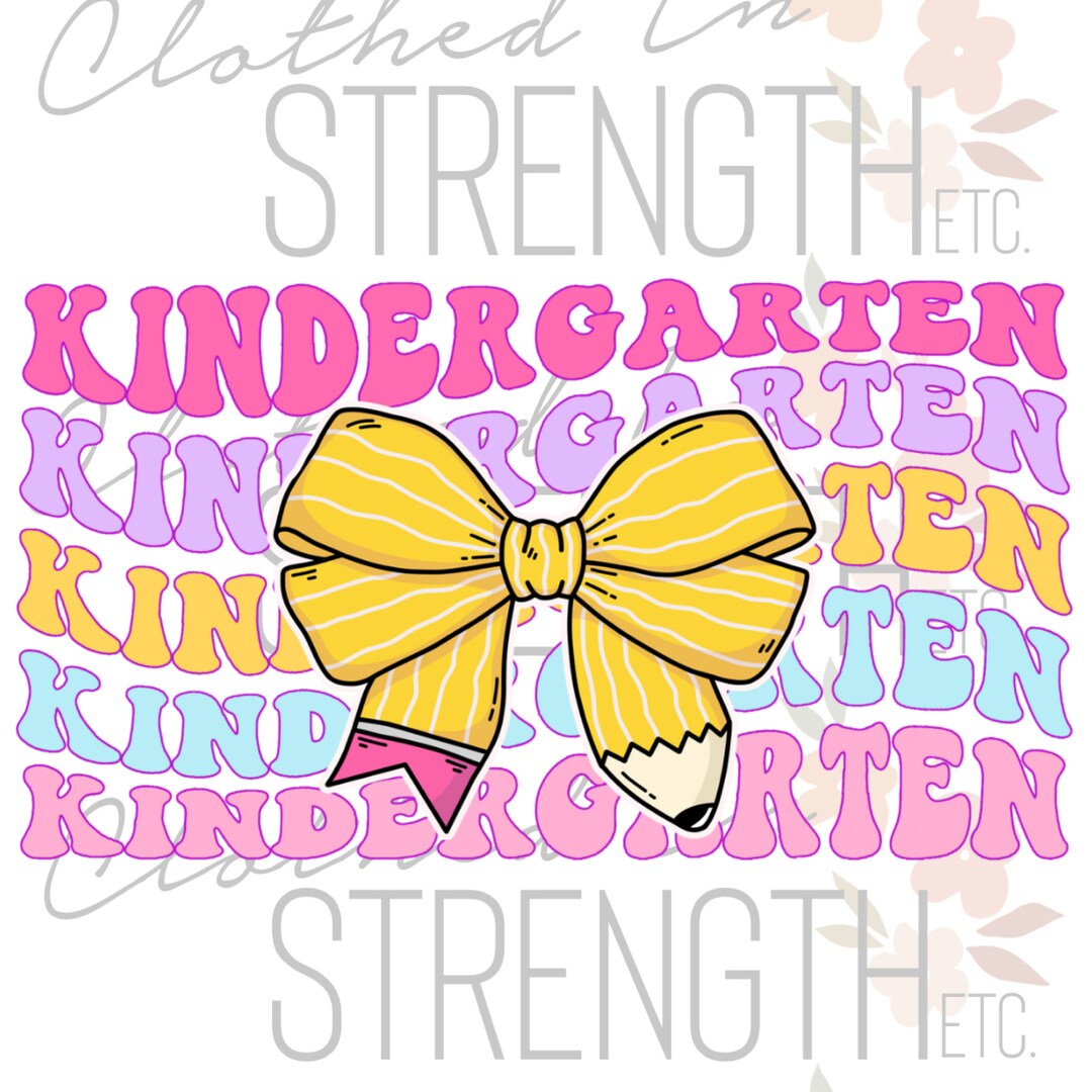 Pastel Kindergarten PNG / Instant Download / Back to School / Teachers ...