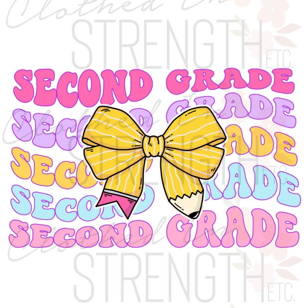 Pastel Second Grade PNG / Instant Download / Back to School / Teacher ...