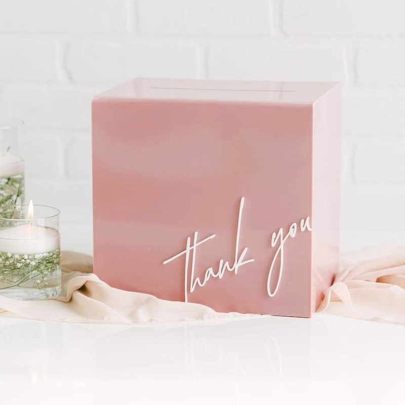 Pink Card Box - Etsy