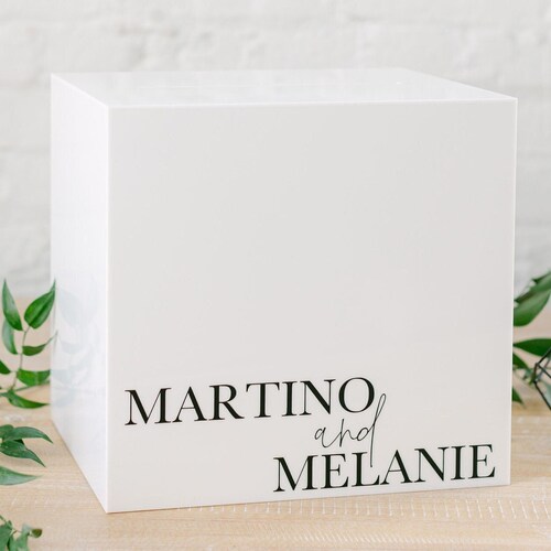Personalized Name Card Box Wedding Acrylic Card Box With Lock - Etsy