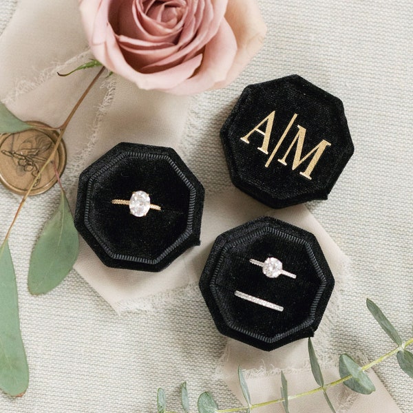 Black Engagement Ring - Etsy