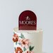 Painted Acrylic Arched Cake Topper Personalized Wedding Arched Cake ...