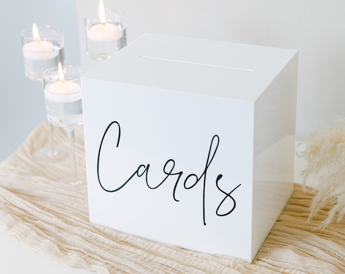 Custom Card Box Vinyl Decal Sticker for Wedding Cards Sign - Etsy Canada