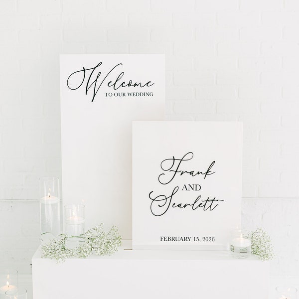Wedding Welcome Signs With Base - Etsy