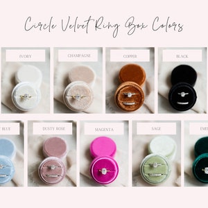 Circle Velvet Ring Box | Custom Wedding Ring Box | Engagement Ring Box ...