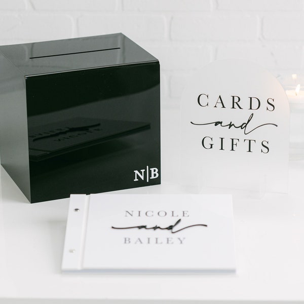 Wedding Card Box and Sign Book - Etsy