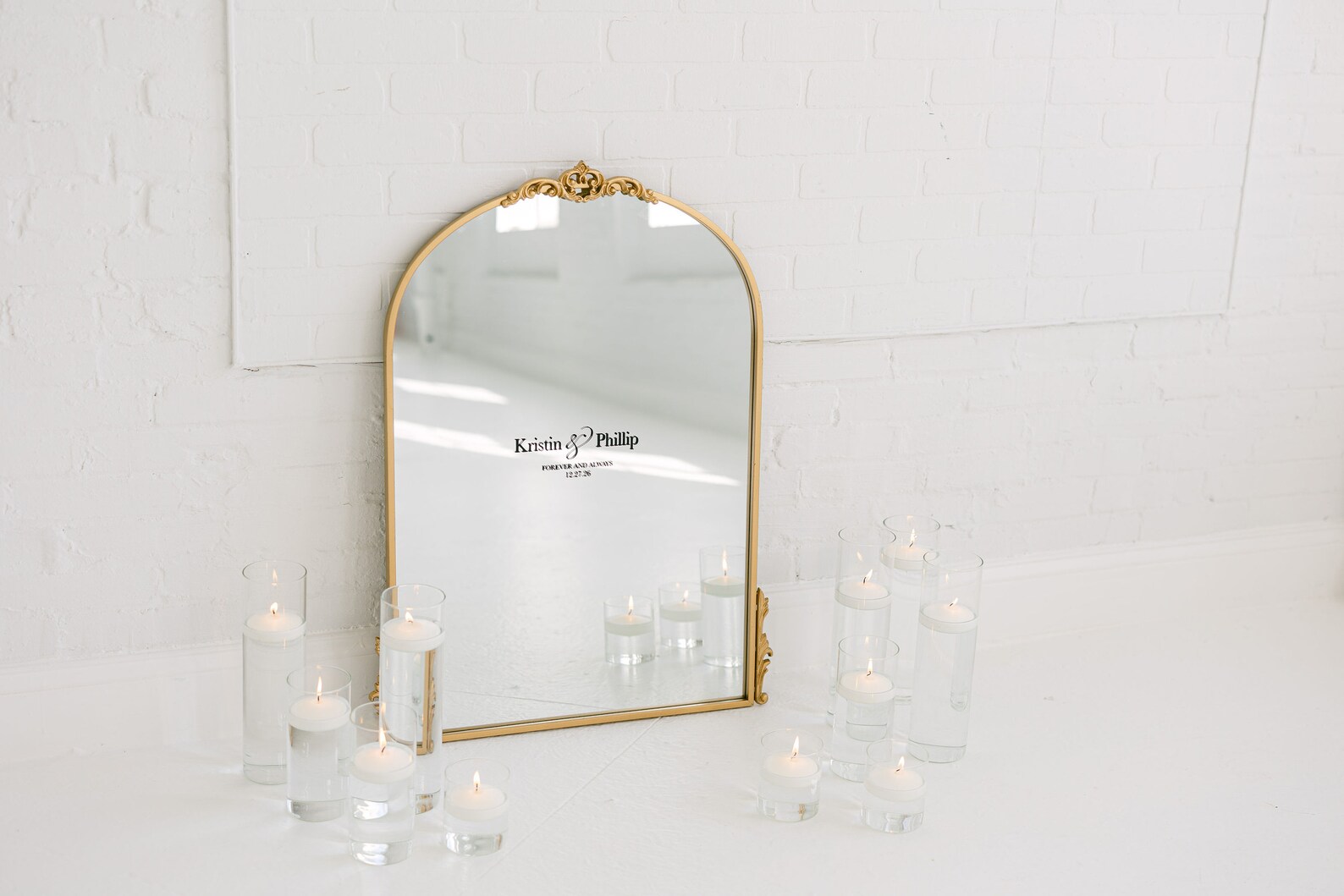 Mirror Welcome Wedding Sign | Gold Arch Mirror Sign | Wedding Mirror ...