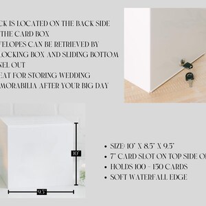 Acrylic Card Box With Lock + Key | Personalized Raised Text Card Box ...