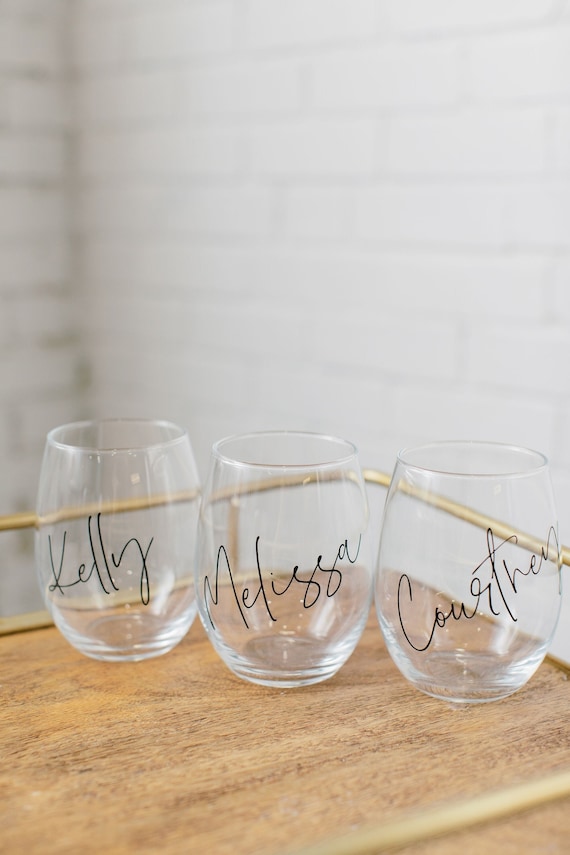 Personalized Stemless Wine Glass Stemless Wine Glasses - Etsy