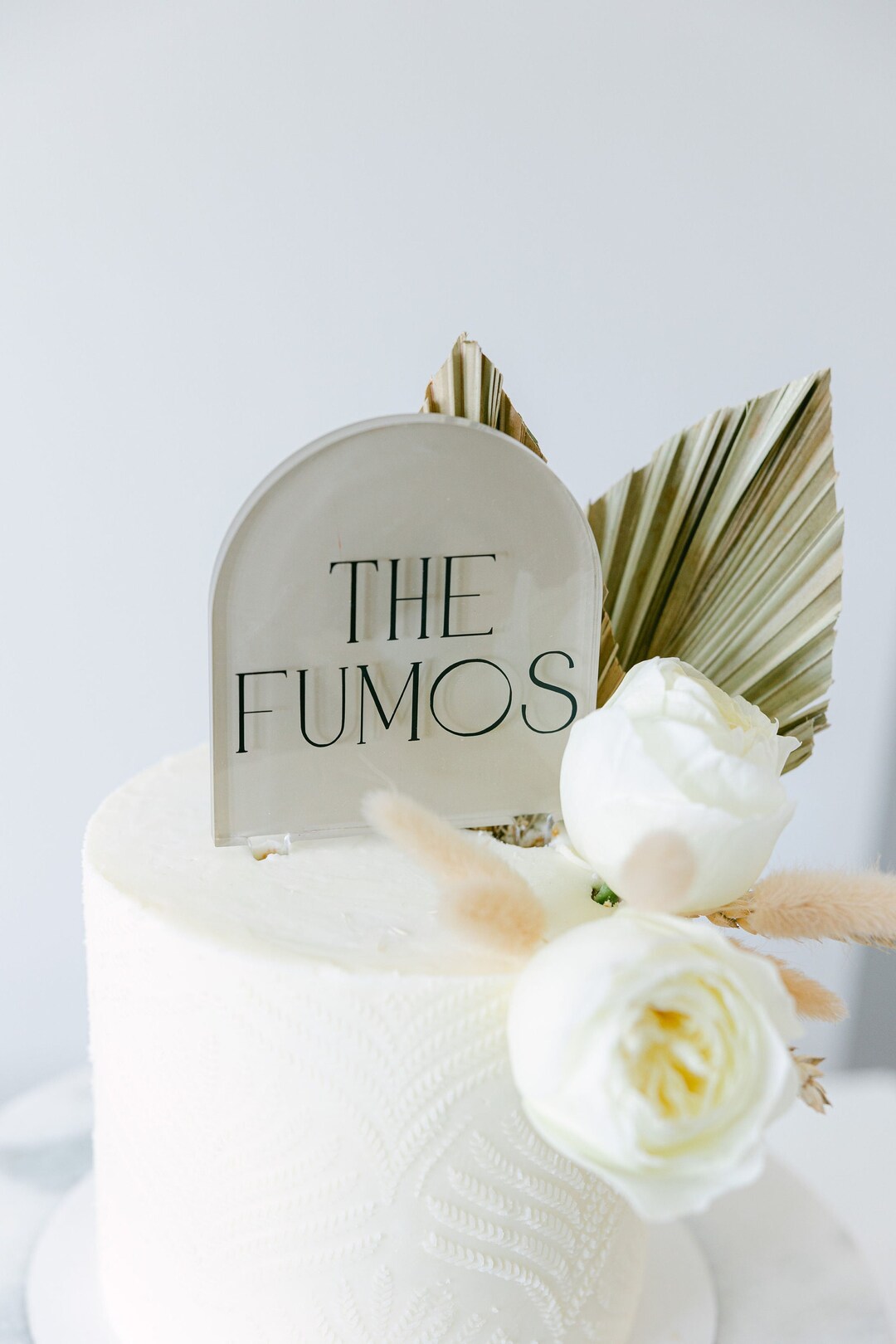 Painted Acrylic Arched Cake Topper Personalized Wedding - Etsy