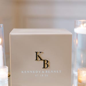 Acrylic Card Box With Lock and Key | Personalized Raised Text Card Box ...