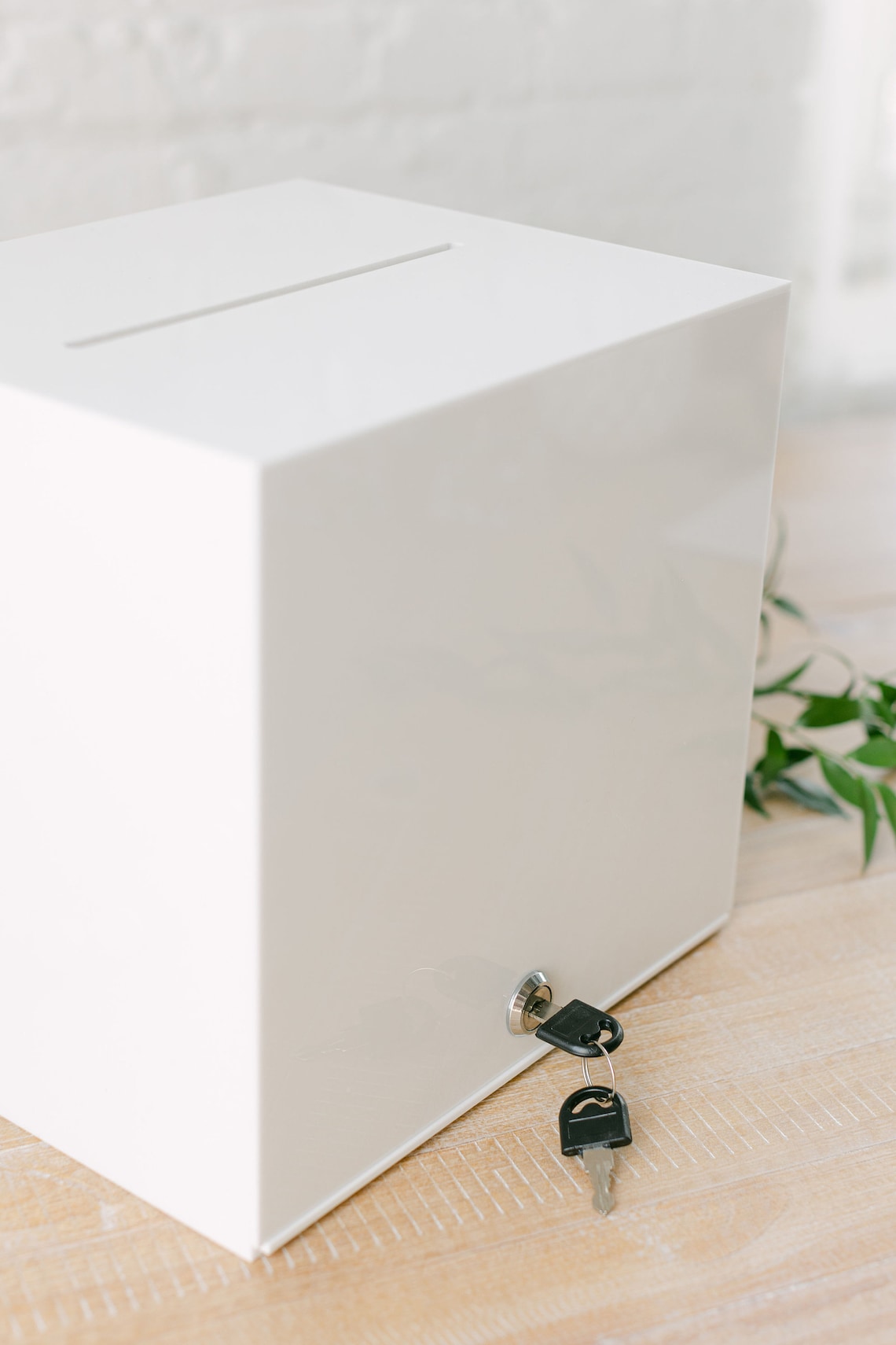 Acrylic Card Box With Lock + Key | Personalized Raised Text Card Box ...