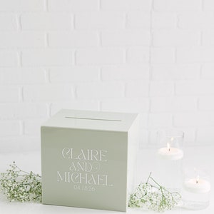 Acrylic Card Box With Lock + Key | Personalized Raised Text Card Box ...