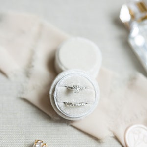 Circle Velvet Ring Box | Custom Wedding Ring Box | Engagement Ring Box ...