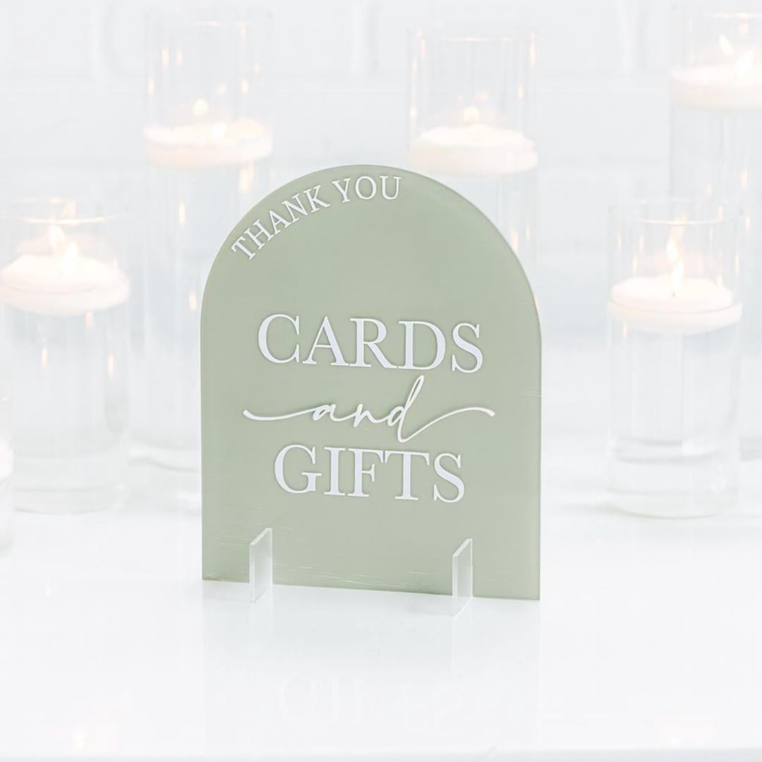 Cards & Gifts Acrylic Sign With Raised Text - Etsy