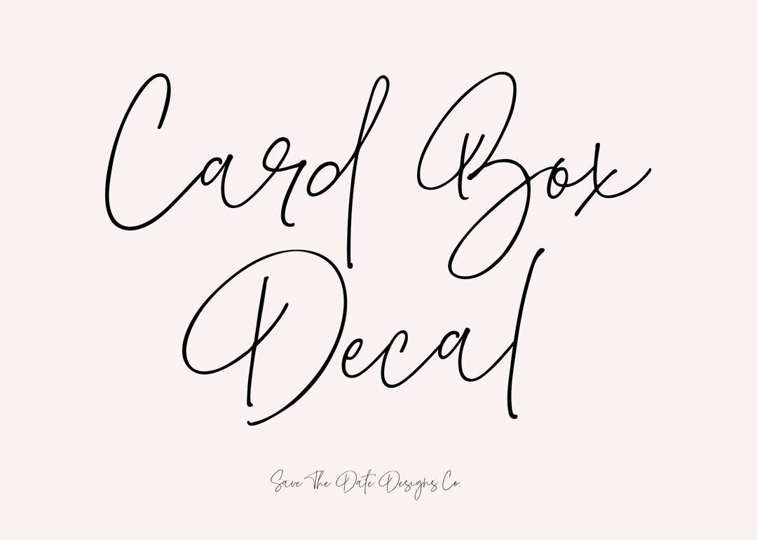 Card Box Decal | Wedding Card Box Decal | Decal for Card Box | Wedding ...