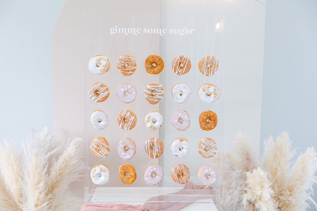 Custom Acrylic Donut Wall With Raised Text | Wedding Donut Bar | Donut ...