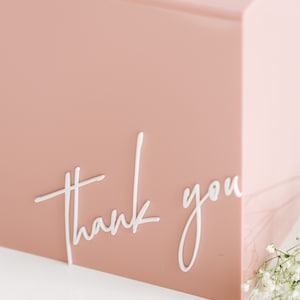 Acrylic Card Box With Lock + Key | Personalized Raised Text Card Box ...