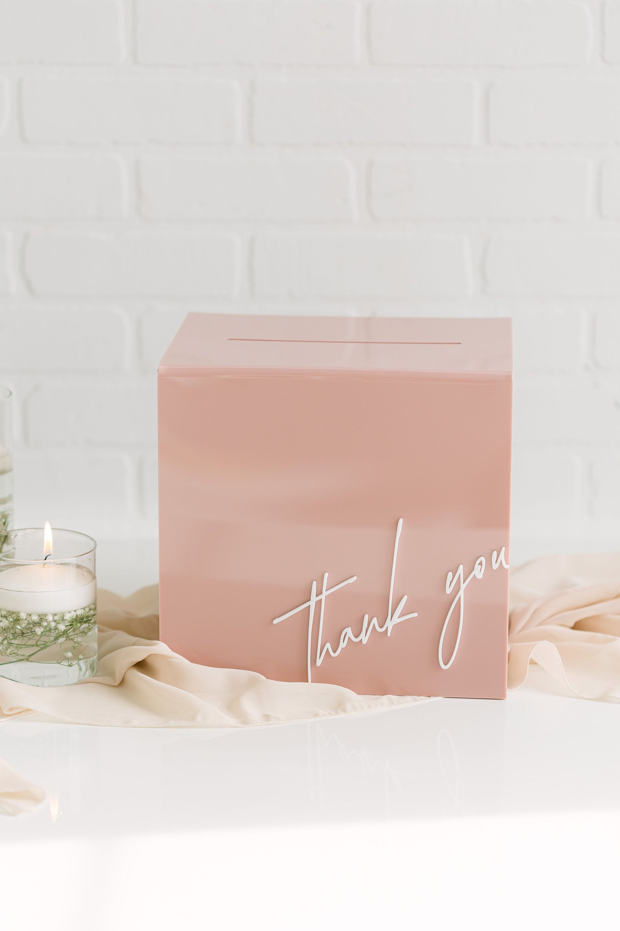 Acrylic Card Box With Lock + Key | Personalized Raised Text Card Box ...