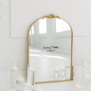 Mirror Welcome Wedding Sign | Gold Arch Mirror Sign | Wedding Mirror ...