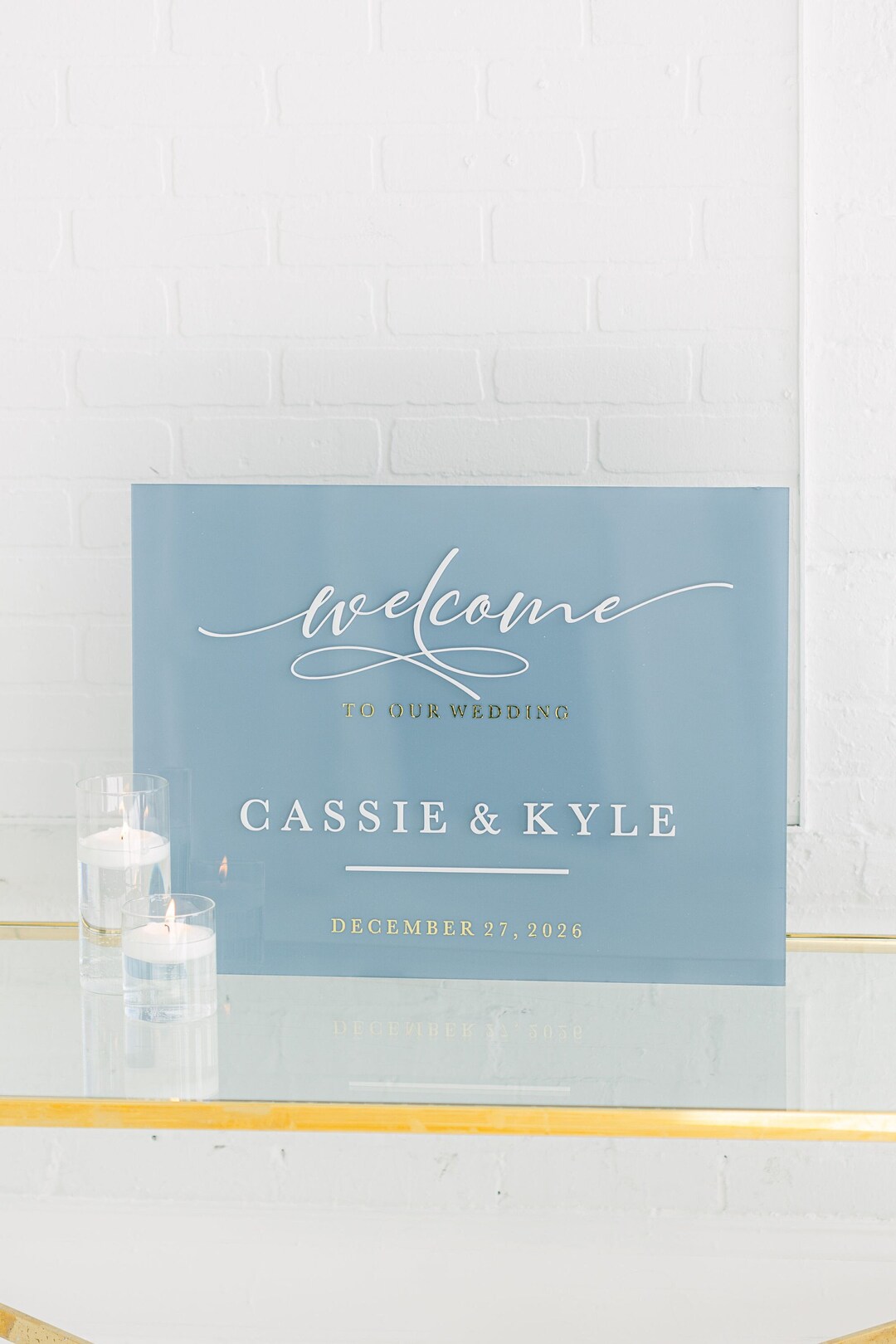 Painted Welcome Sign With Raised Text | Large Acrylic Sign | Custom ...