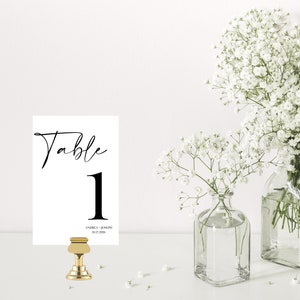 Digital Download Table Numbers Editable Wedding Table Numbers Template ...