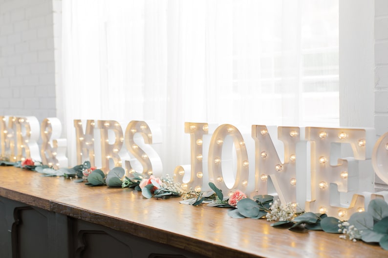 Wedding Marquee Lights Light up Names Wedding Lights Decor - Etsy