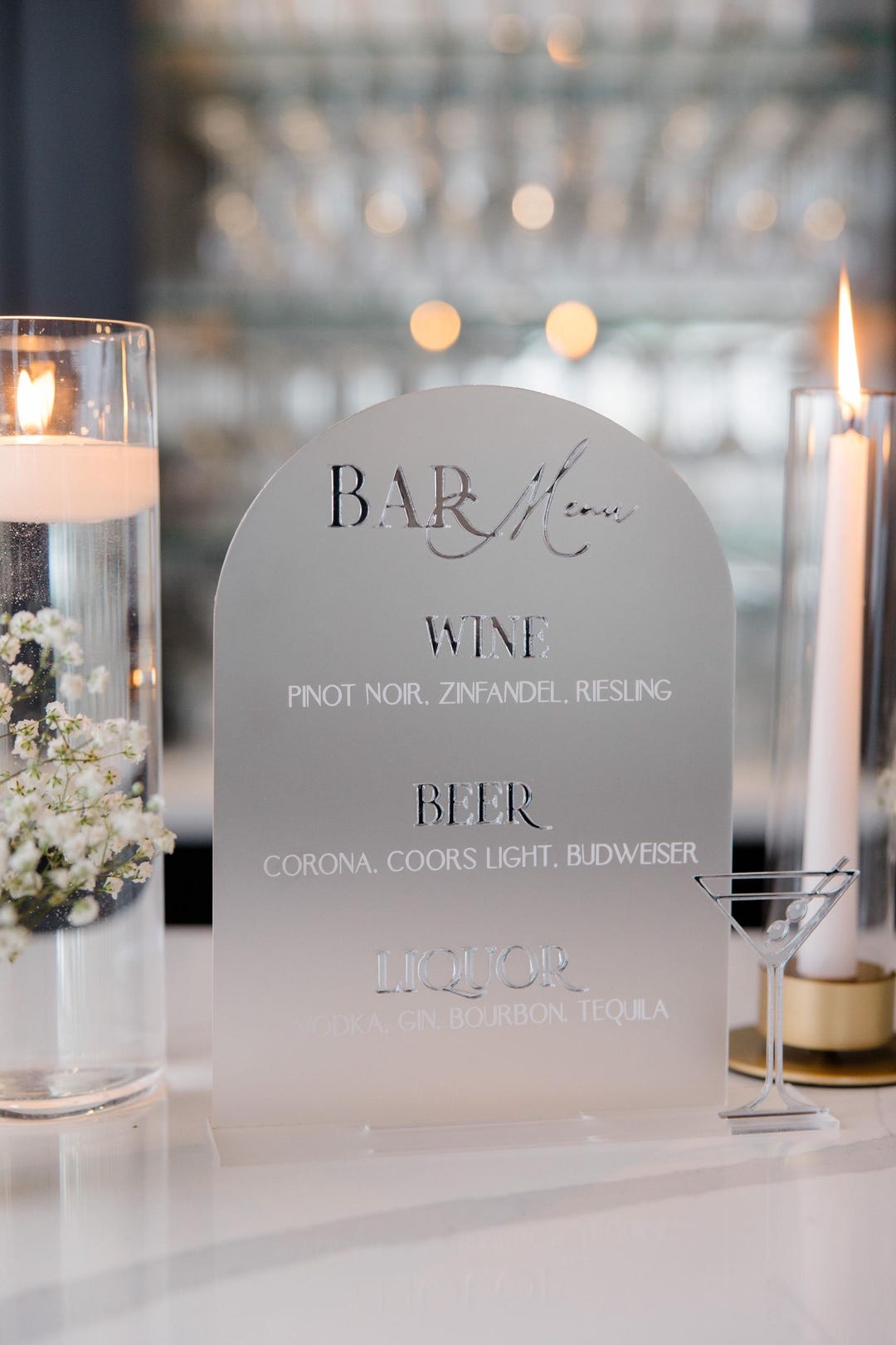 Acrylic Signature Drinks Sign | Personalized Bar Sign | Custom Acrylic ...
