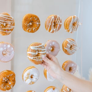 Custom Acrylic Donut Wall With Raised Text | Wedding Donut Bar | Donut ...