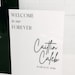 Black and White Welcome Signs With Raised Text | Extra Large Stacked ...