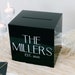 Acrylic Card Box With Lock and Key | Personalized Raised Text Card Box ...