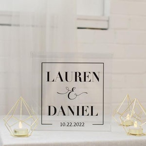 Personalized Wedding Card Box | Personalized Raised Text Card Box | 3D ...
