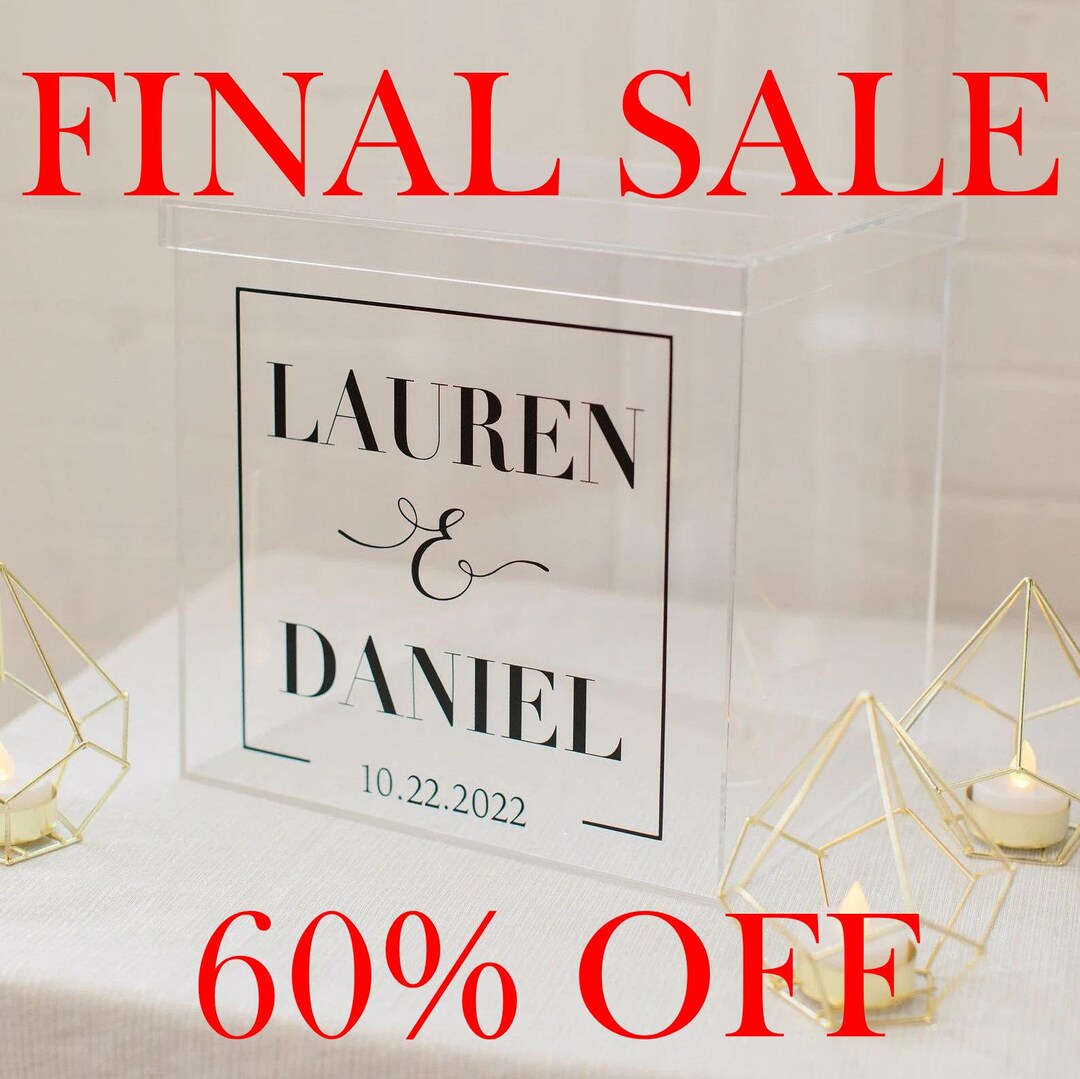 Personalized Wedding Card Box | Personalized Raised Text Card Box | 3D ...